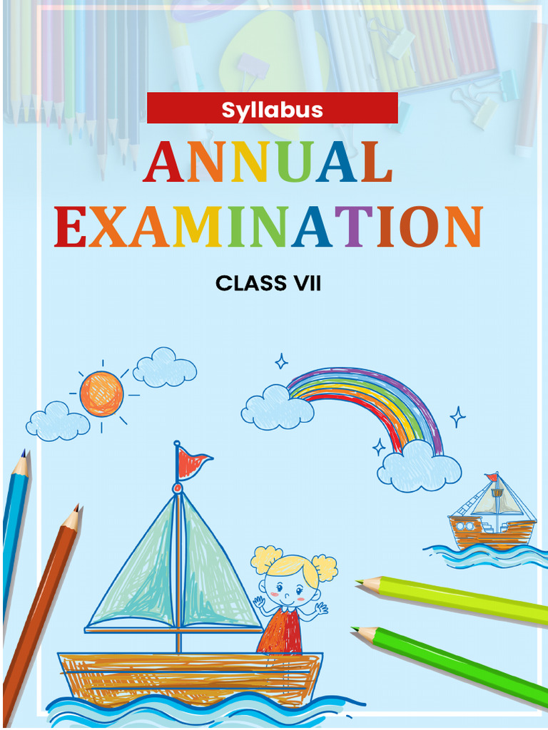 Class 7 Annual Exam Syllabus 2023-24 | PDF | English Language | Verb