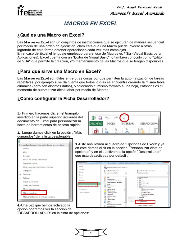userform | PDF | Macro (informática) | Microsoft Excel