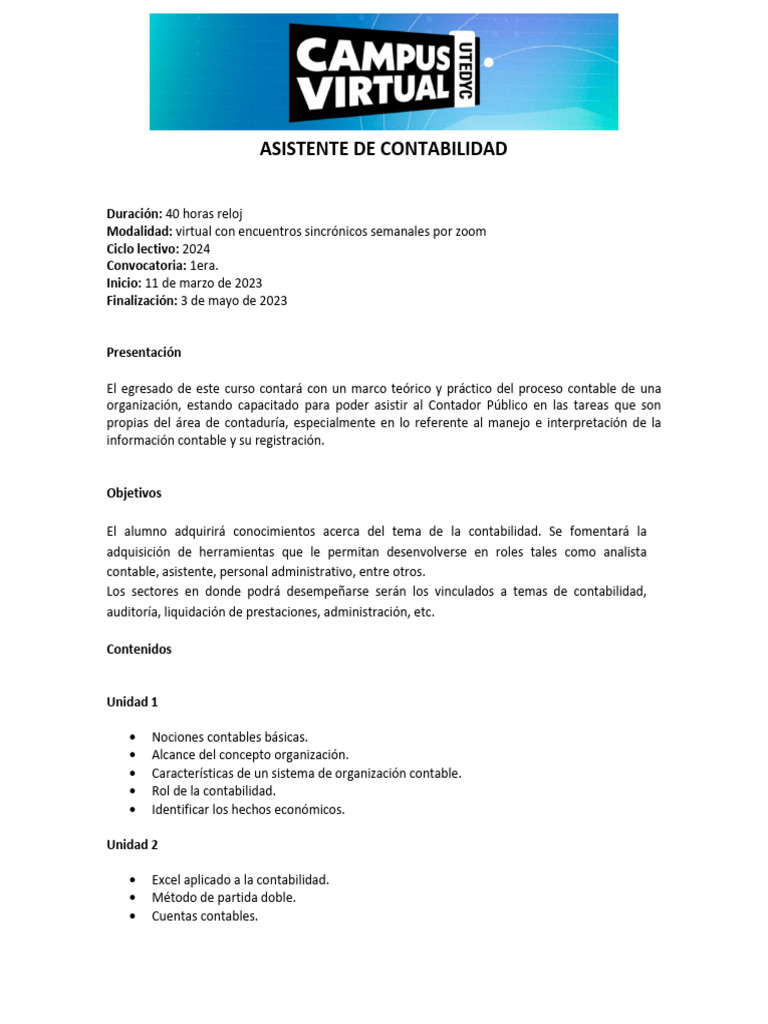 Asistente de Contabilidad | PDF | Contabilidad