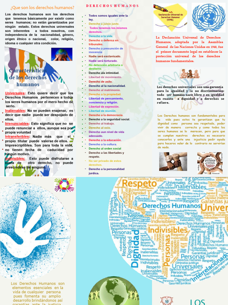 Triptico Derechos Humanos | PDF | Derechos humanos | Derechos