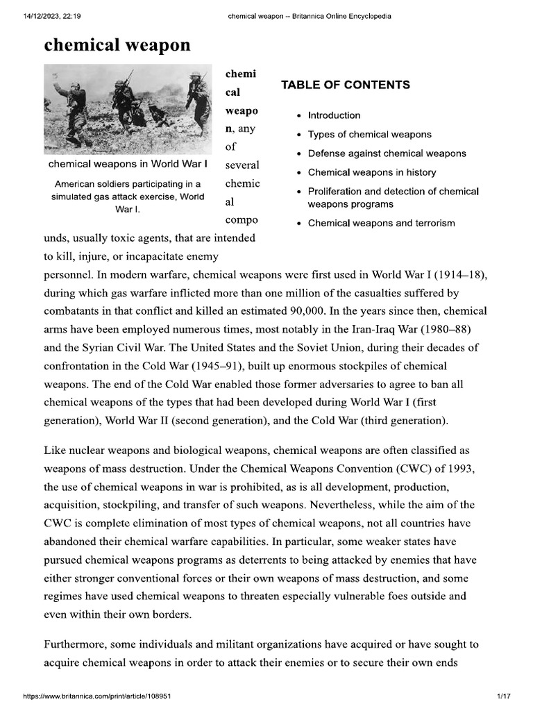 Chemical Weapon | PDF