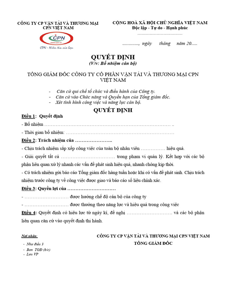 HC - BN - QD Bo Nhiem | PDF