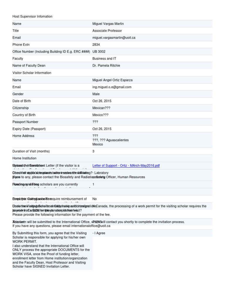 Host a Visiting Scholar - Receipt | PDF | Human Migration | Cultural Globalization