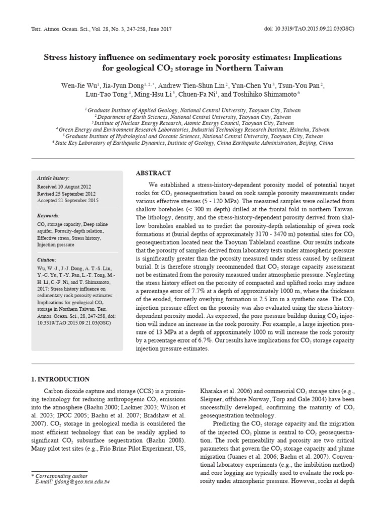 Stress History Influence On Sedimentary | PDF | Earth Sciences | Nature