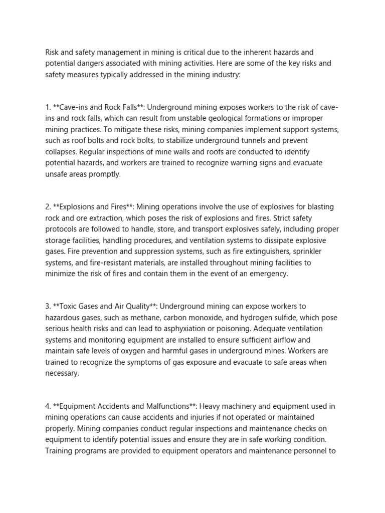 Safety 5 | PDF | Mining | Noise