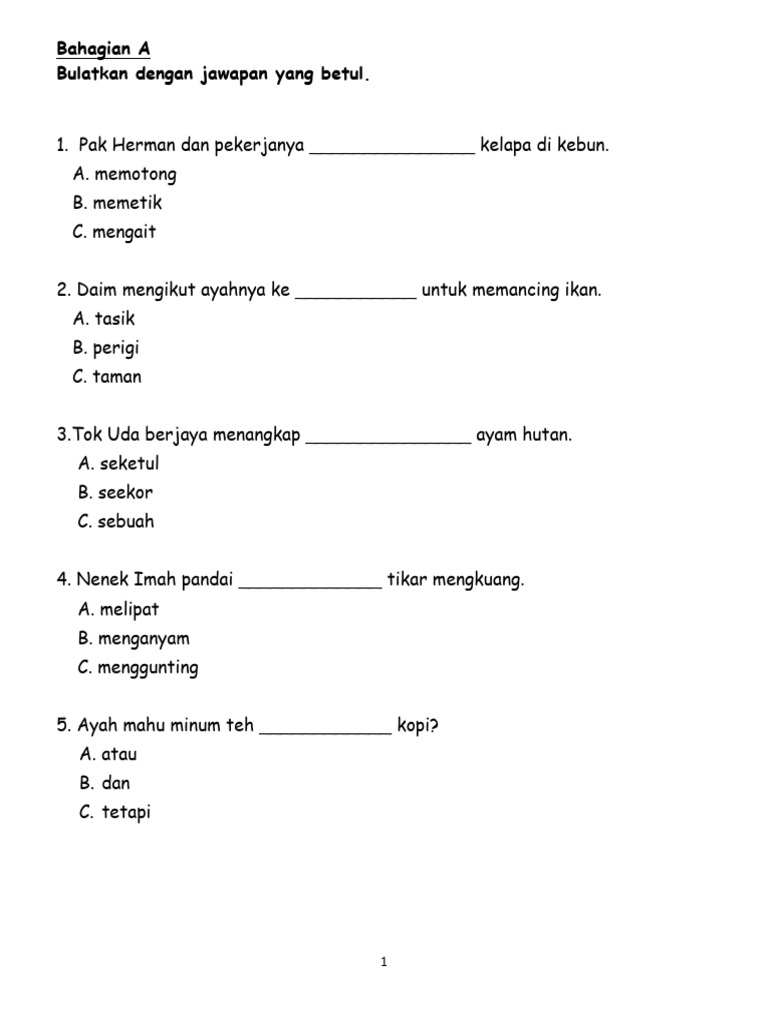 Pat BM Tahun 2 2023 | PDF