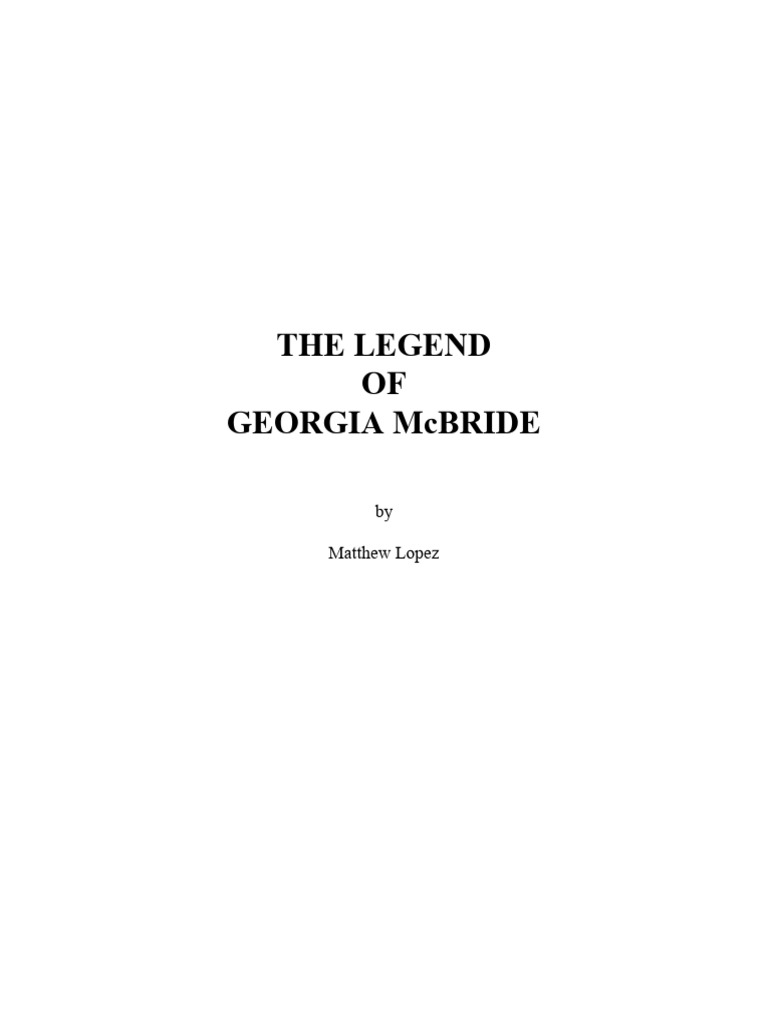 Lopez, Matthew - The Legend of Georgia McBride | PDF
