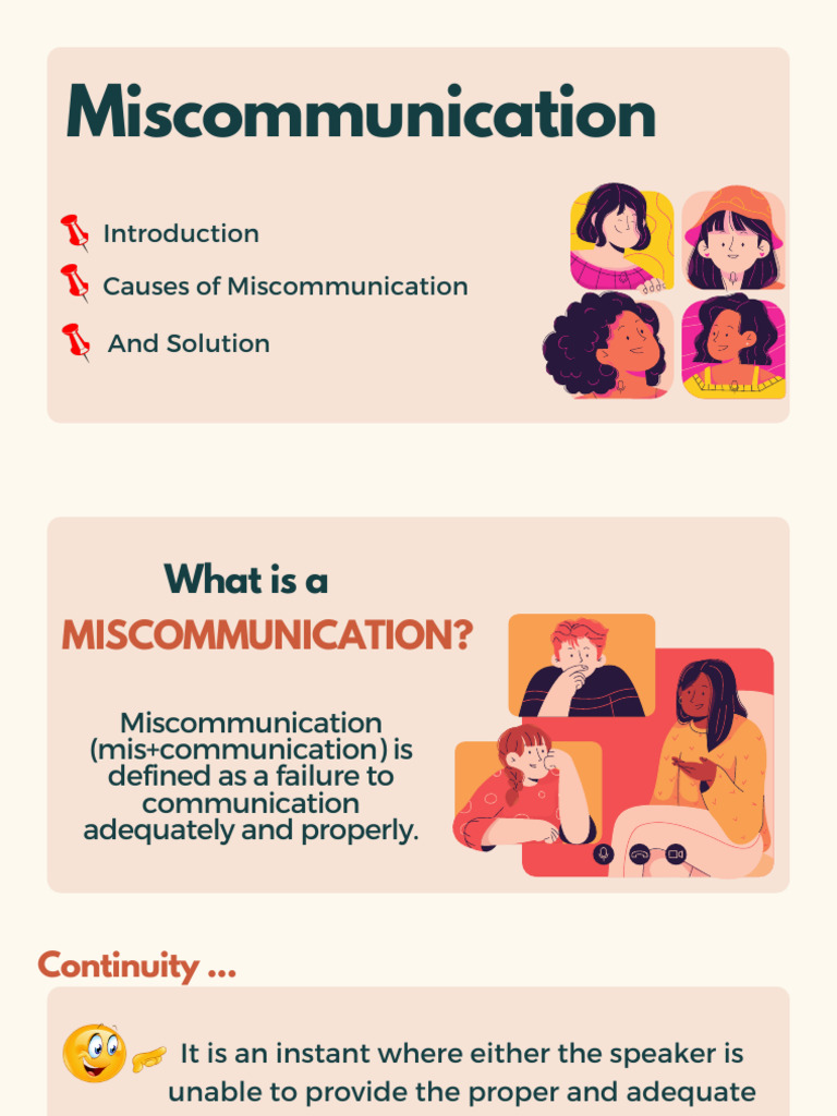 Understanding Miscommunication Causes | PDF | Self-Improvement