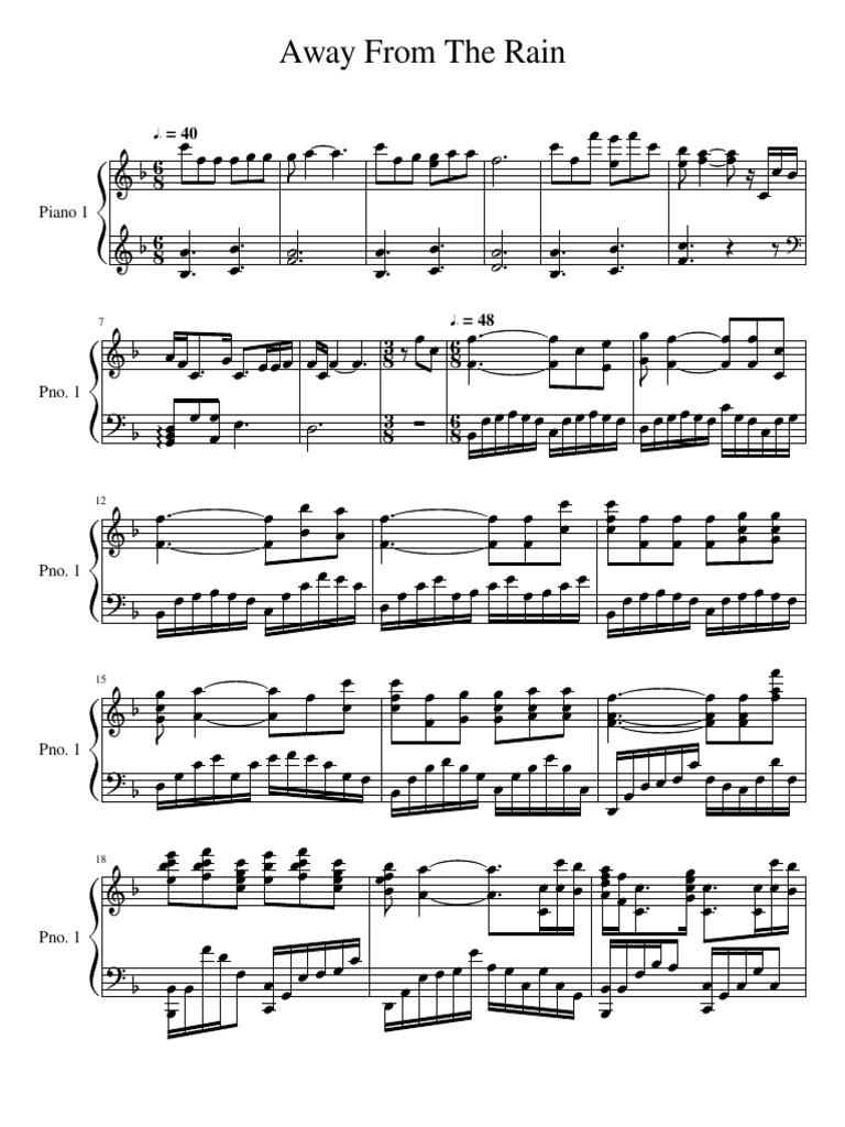 Away From The Rain (Deemo) | PDF