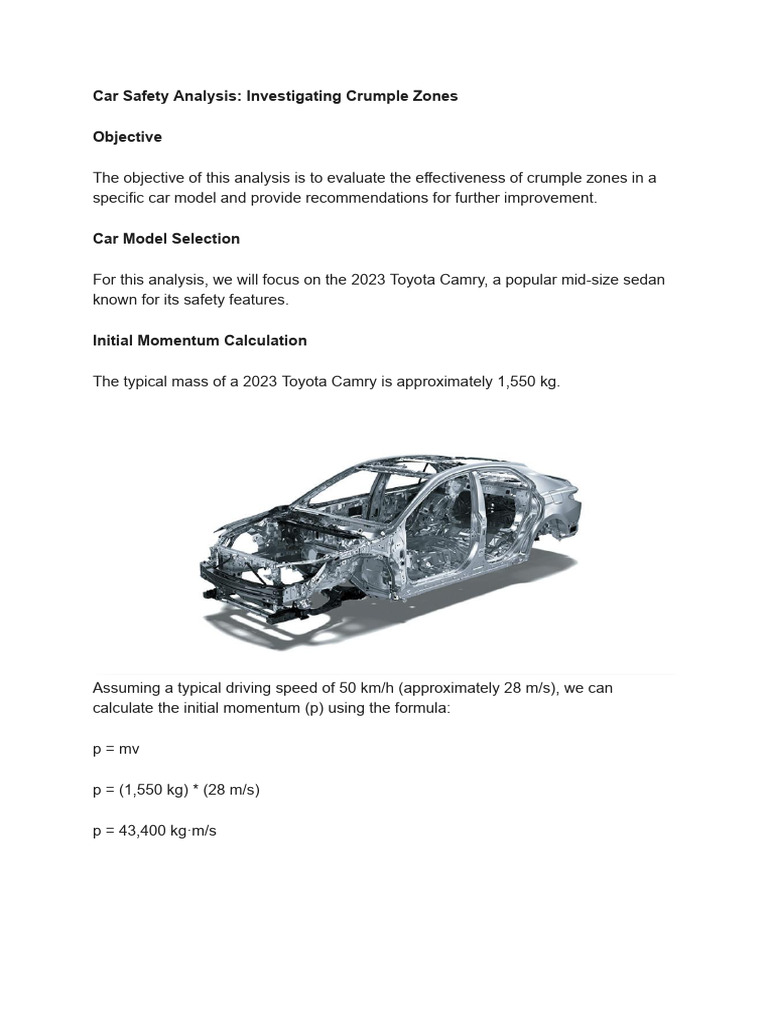Crumple Zones: Enhancing Car Safety | PDF | Collision | Land Vehicles
