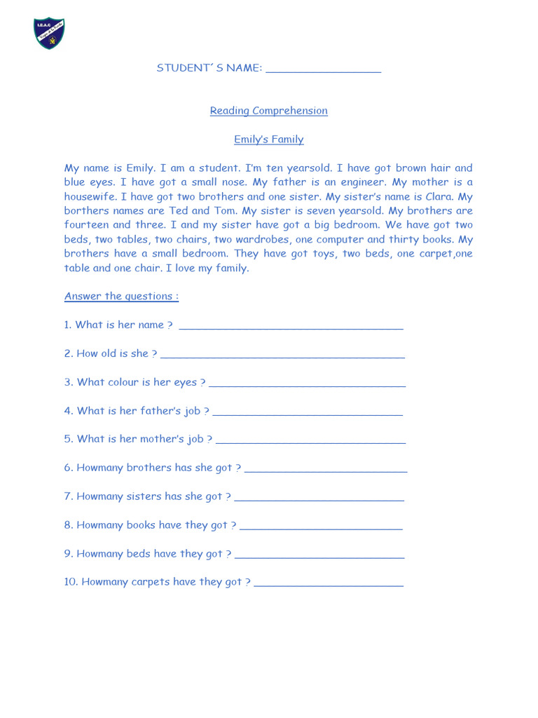 Reading Reading Comprehension Exercises - 67180 | PDF