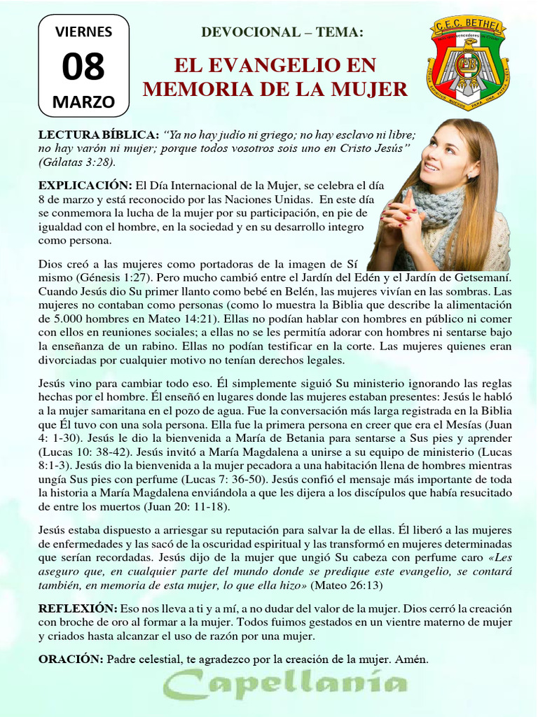 08 de marzo devocional | PDF | Jesús | Evangelio de Mateo