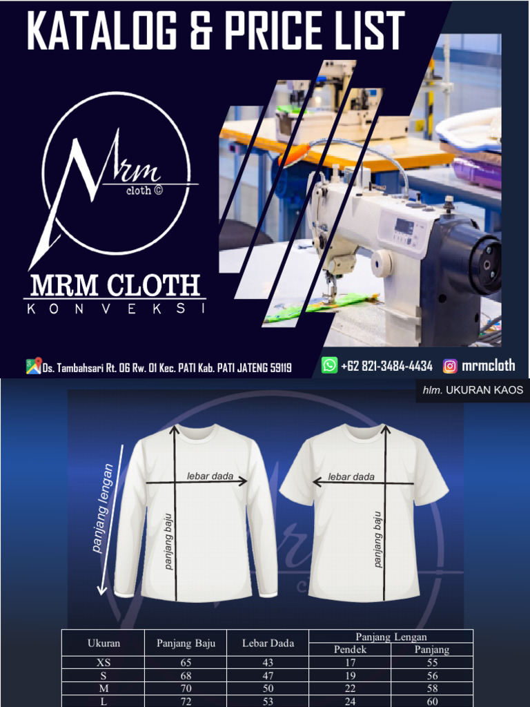 Katalog & Harga Kaos dan Sablon | PDF