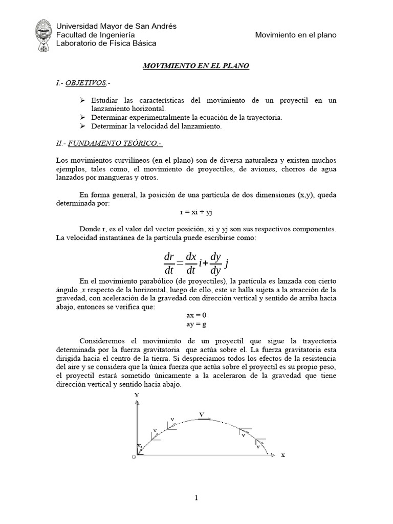 Movimiento en El Plano | PDF | Fuerza | Ingeniería mecánica