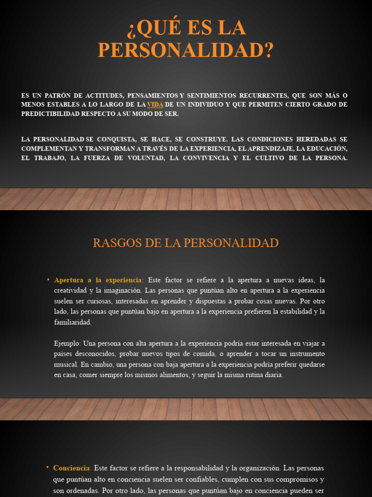 Definición y Tipos de Personalidad | PDF | Experiencia | Aprendizaje