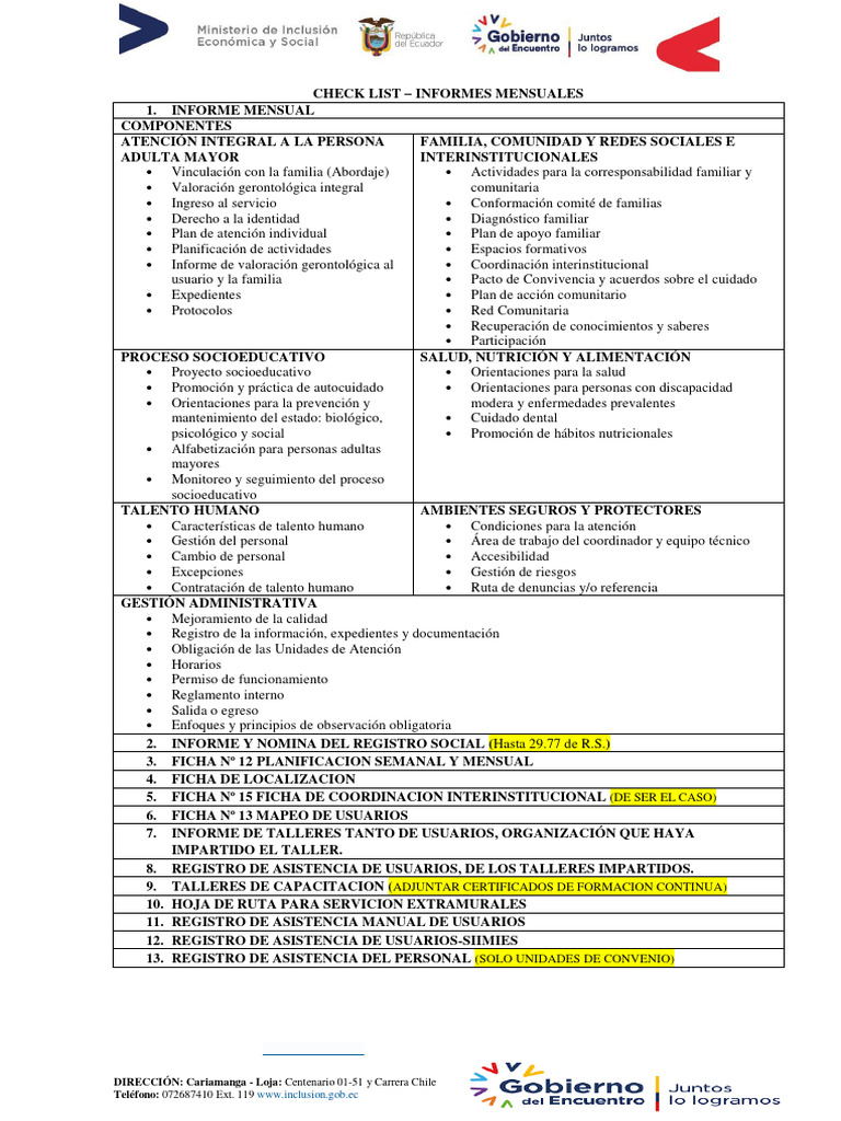 Check List Informes y Expedientes | PDF | Ciencia y matemáticas