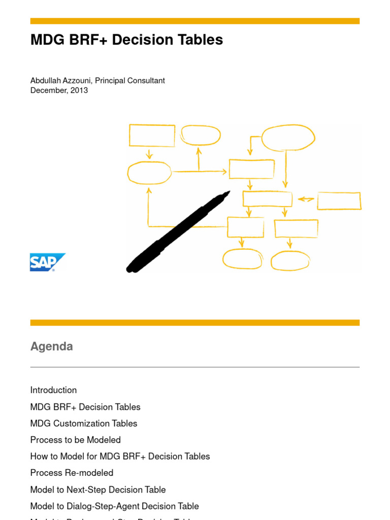 MDG BRF+ Decision Tables Overview | PDF | Software Engineering ...