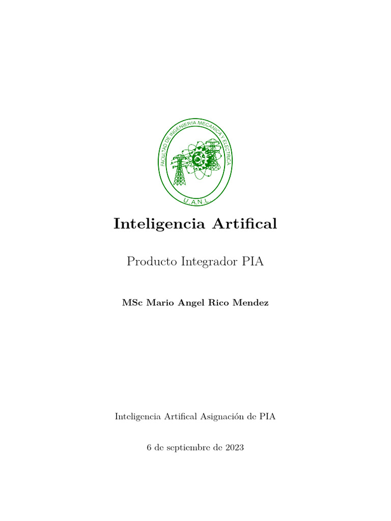 IA - Assignment - PIA 2023 | PDF | Ciencias de la Computación | Informática