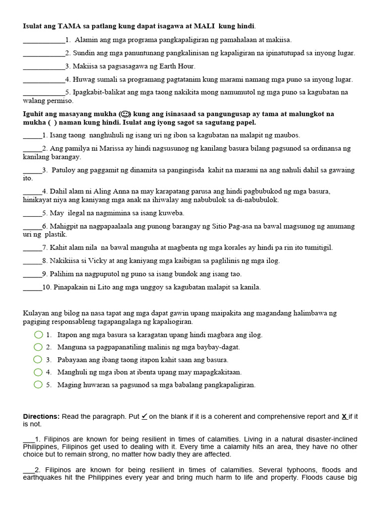 Q3 Grade 6 Activity Sheets Week3 | PDF
