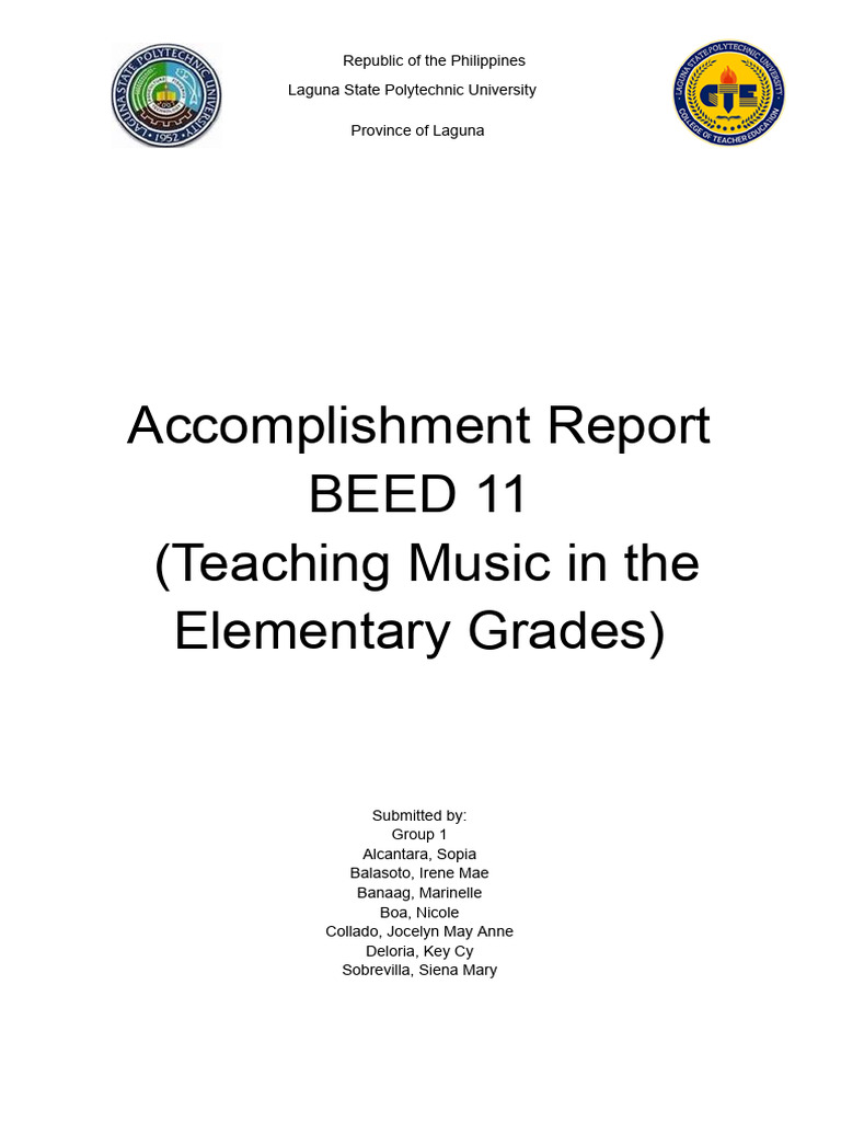 Accomplishment Report | PDF | Cognition | Learning