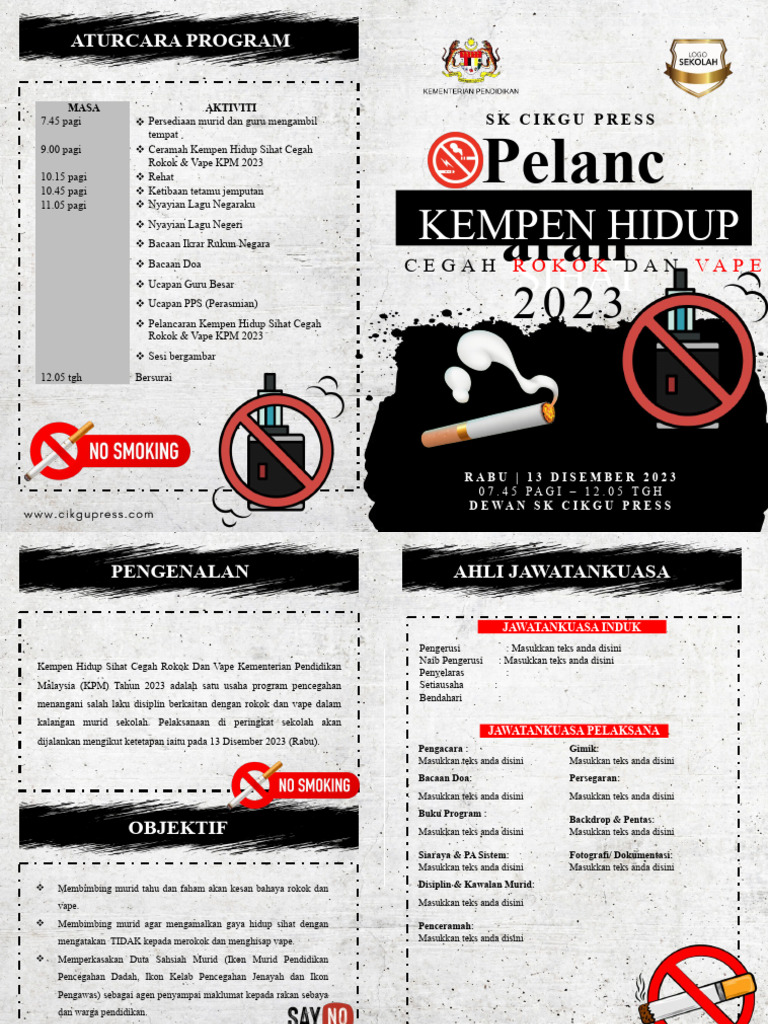 Buku Program Cegah Rokok Dan Vape by Cikgupress Com Versi Jimat | PDF