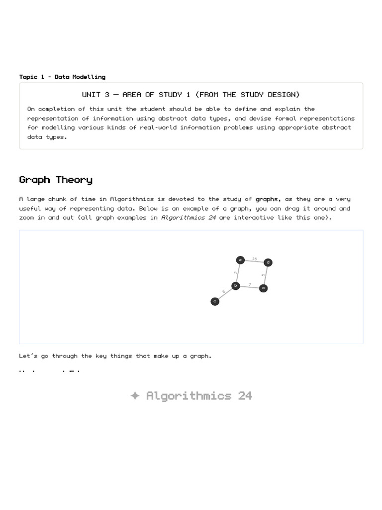 Topic 1 - Data Modelling | PDF | Vertex (Graph Theory) | Computer Science