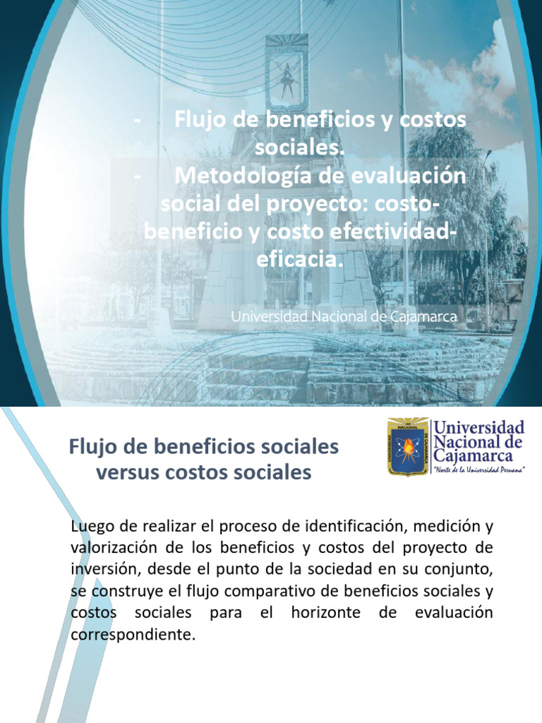 Flujo de Beneficios y Costos Sociales-Metodología de Evaluación Social ...