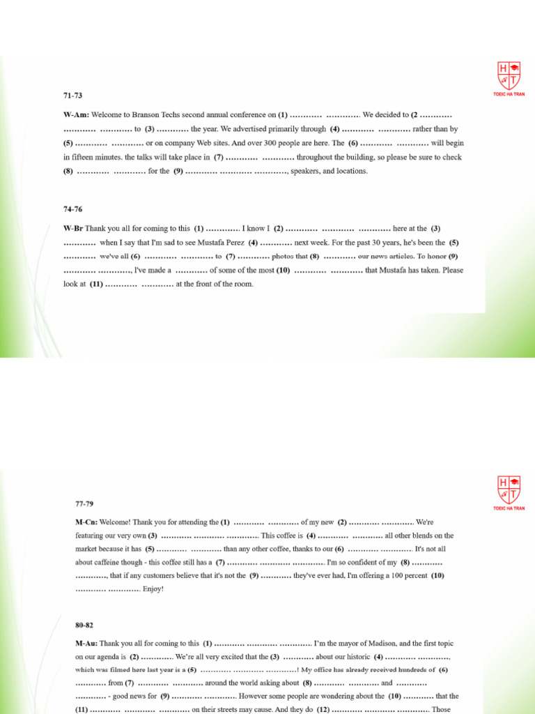 Speech and Talk - Gap Fill | PDF