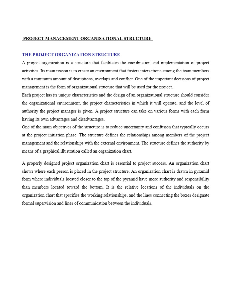 Project Management Structures | PDF | Art