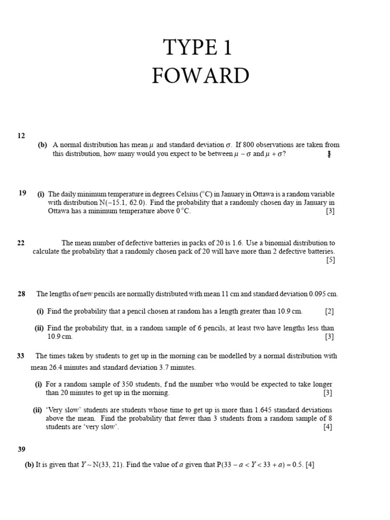 Question Type Wise | PDF | Normal Distribution | Standard Deviation