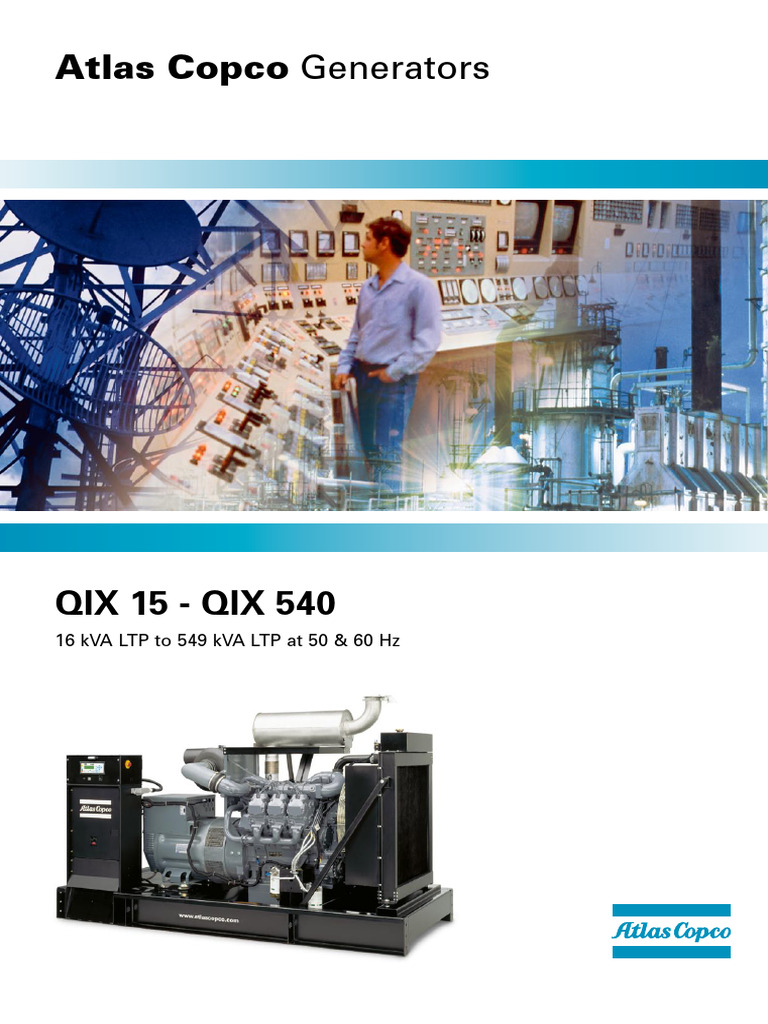 Atlas Copco Generators: 16 kVA LTP To 549 kVA LTP at 50 & 60 HZ | PDF ...
