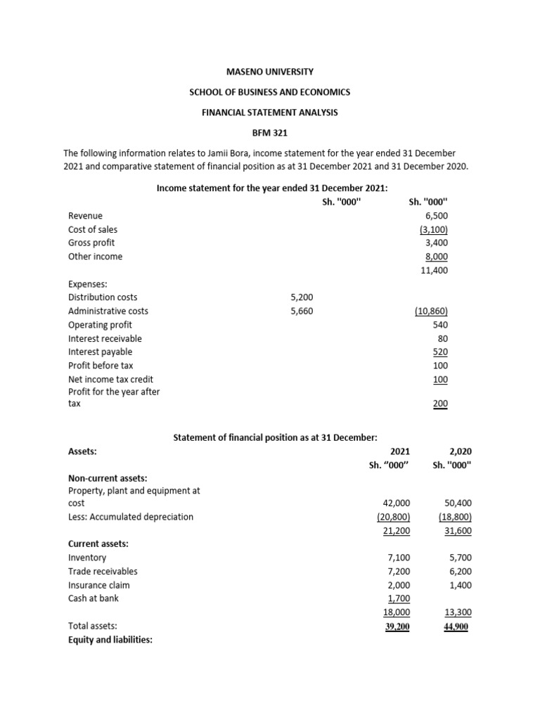 FINANCIAL STATEMENT ANALYSIS | PDF | Balance Sheet | Expense