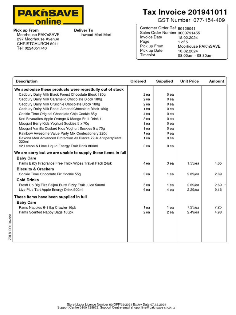 Invoice | Download Free PDF | Potato Chip | Cuisine
