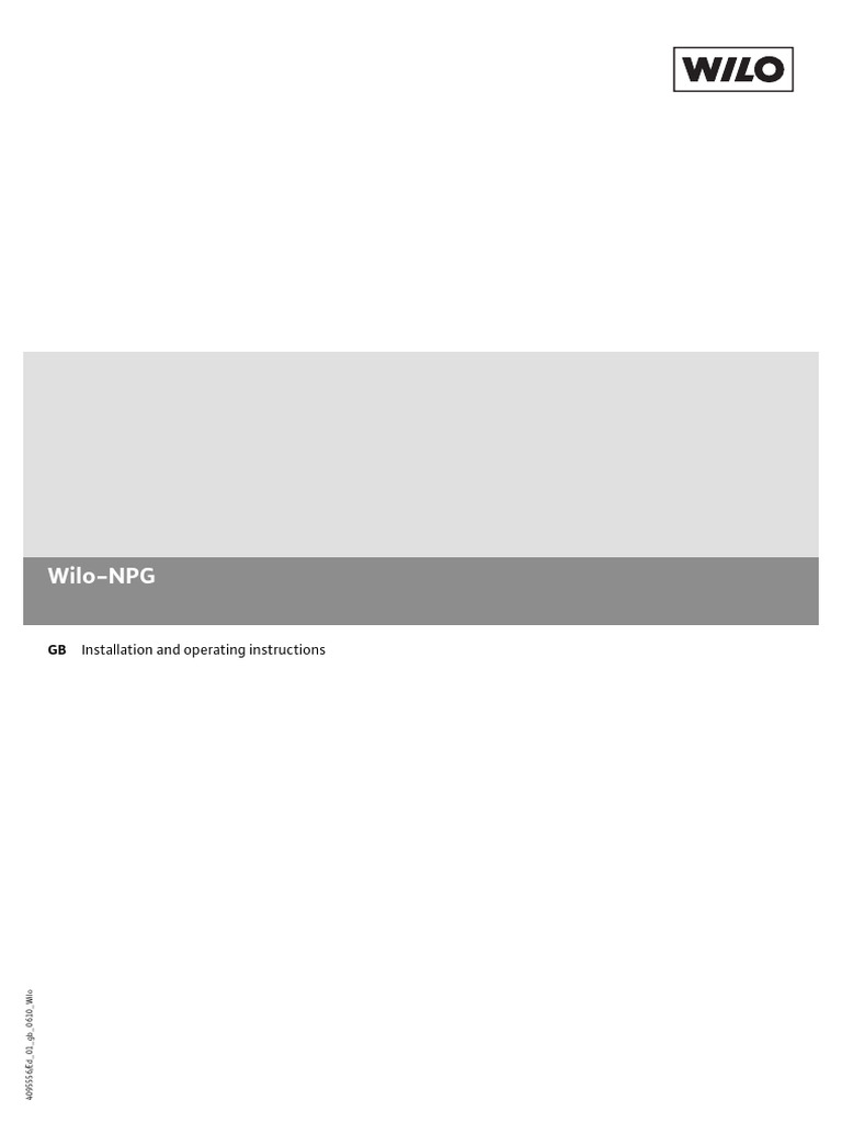 Wilo Pumps | PDF | Pump | Noise