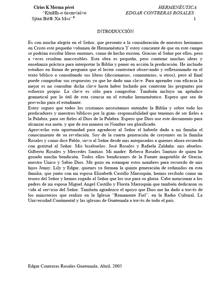Libro Uno de Hermeneutica | PDF