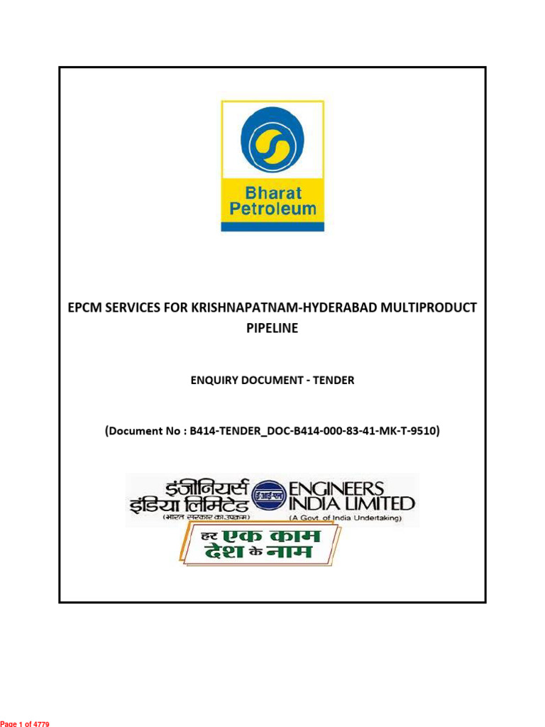 Tender BPCL - KHPL Project | PDF | Mechanical Engineering | Materials