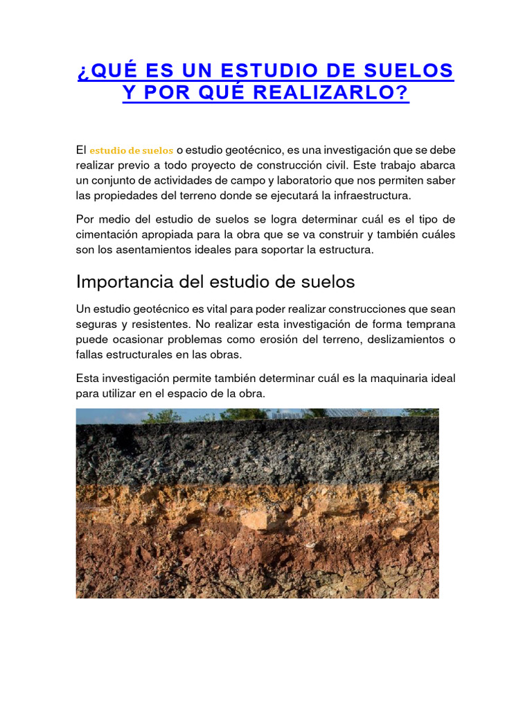 Estudio de Suelos | PDF