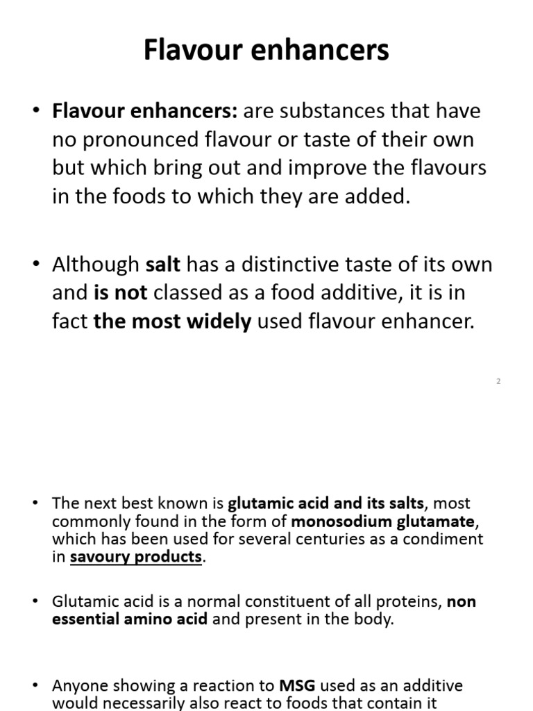 Flavour Enhancers | Download Free PDF | Umami | Taste