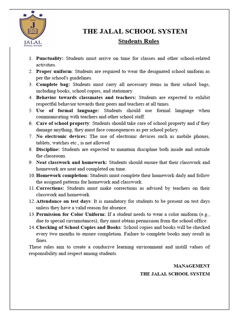 Students Rules | PDF