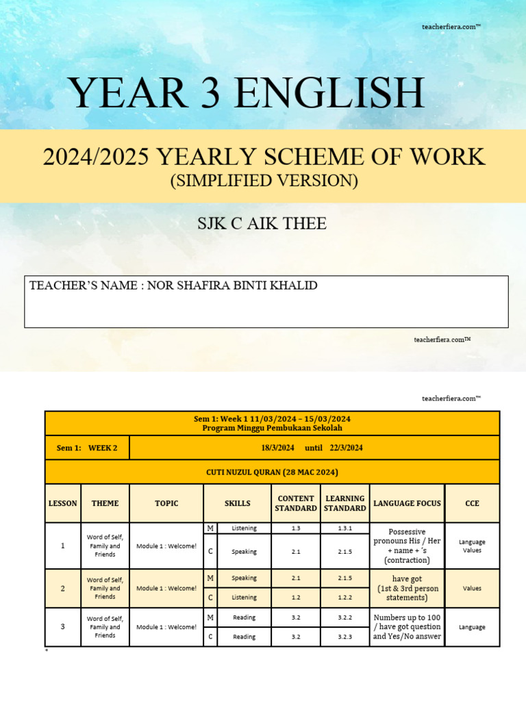 Sow Y3 | PDF | Plural | Grammatical Number