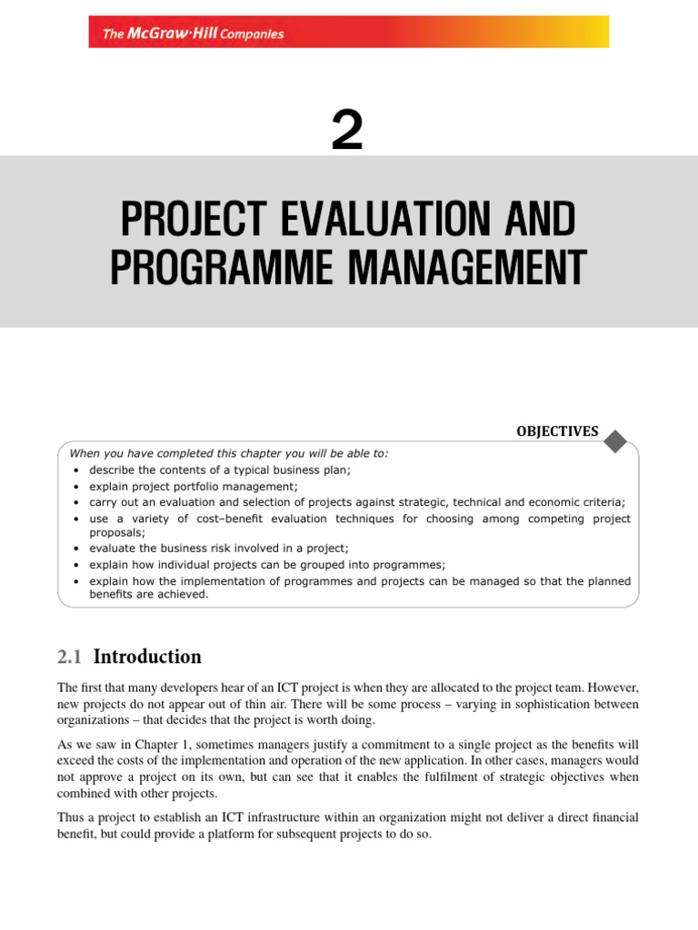2 - Project Evaluation and Programme Management | PDF | Net Present Value | Internal Rate Of Return