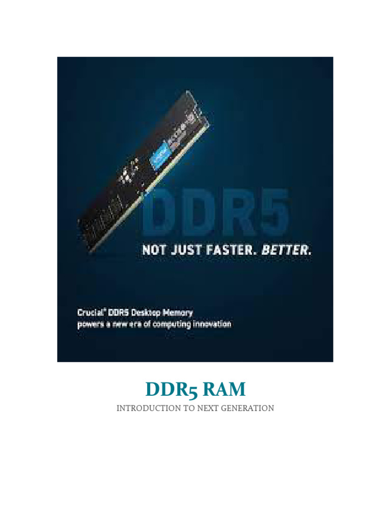DDR5 Ram | PDF | Random Access Memory | Central Processing Unit