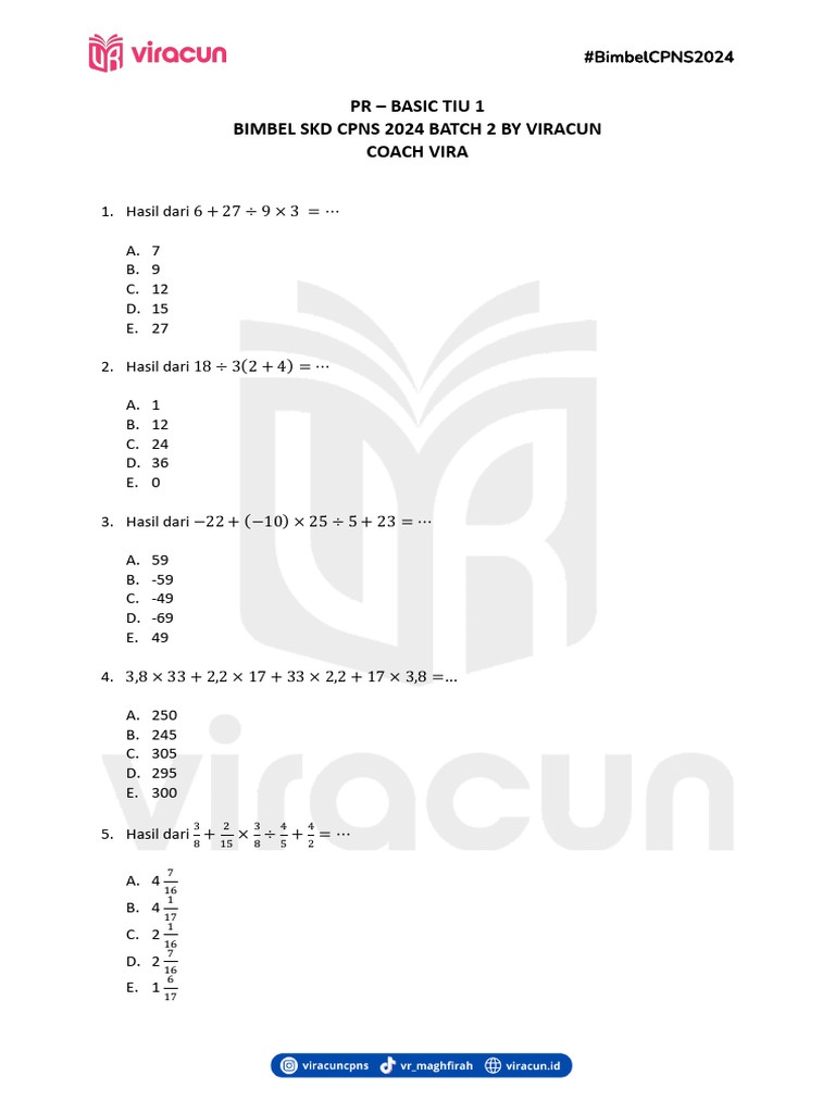PR Basic Tiu 1 - SKD b2 Viracun | PDF