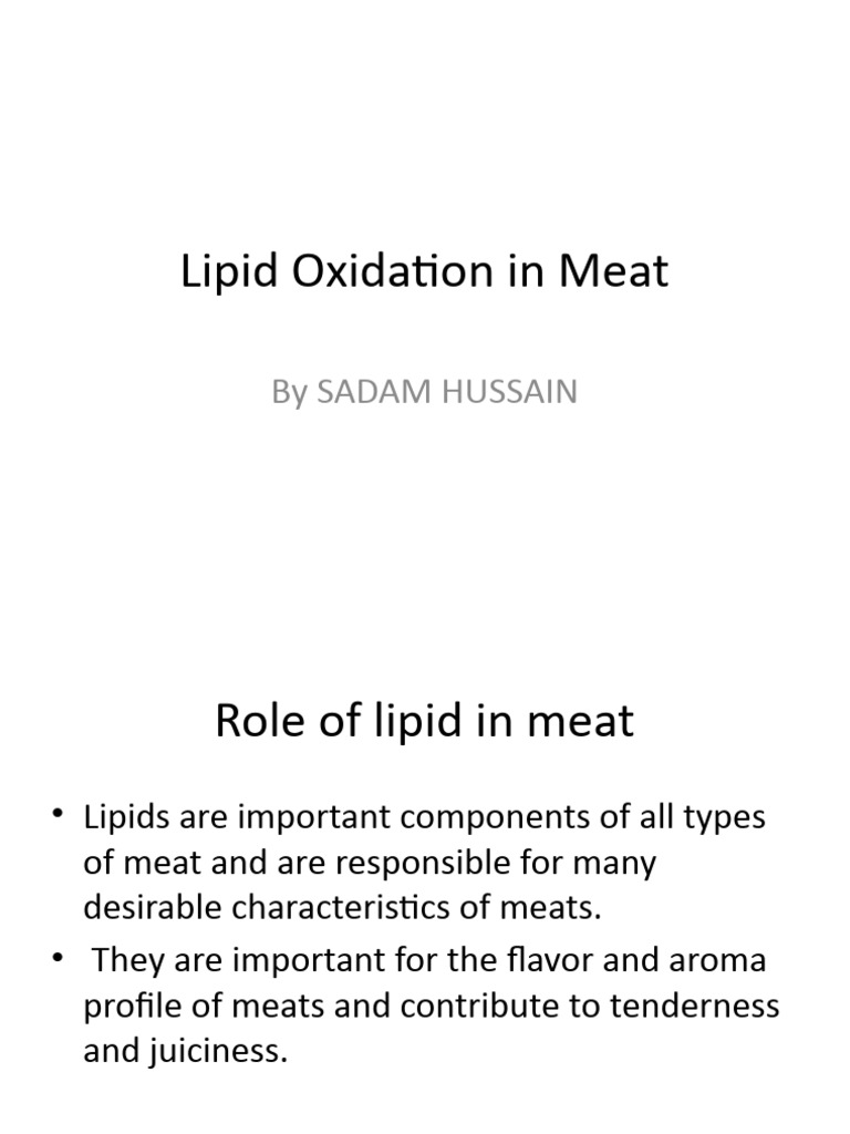 Lipid Oxidation in Meat | Download Free PDF | Radical (Chemistry ...