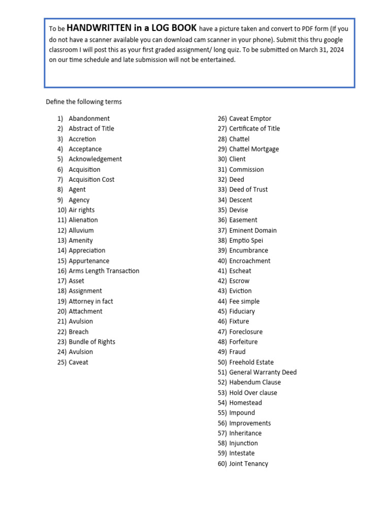 Real Estate Terms Glossary | PDF | Mortgage Law | Lease