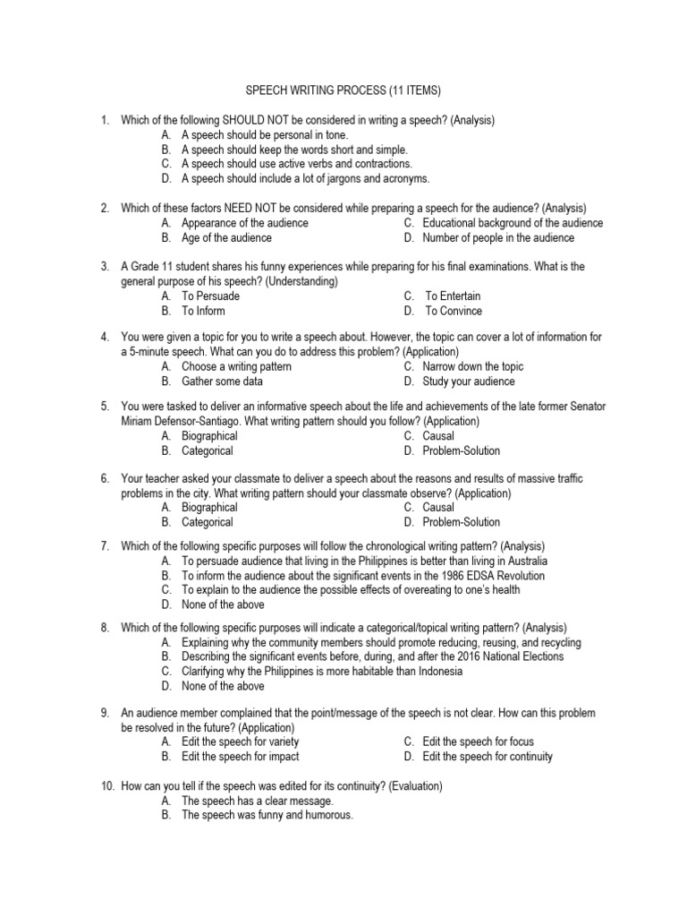 test-questions-speech-writing-process-pdf-cognitive-science