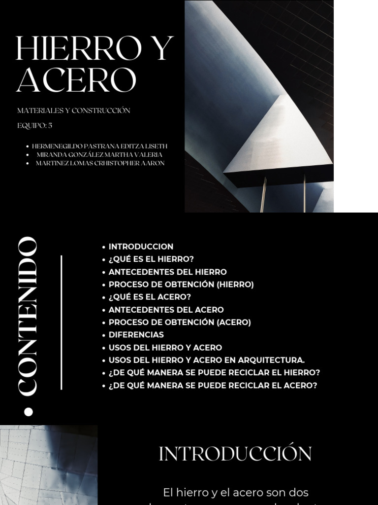Hierro Y Acero, Arquitectura | PDF | Acero | Hierro