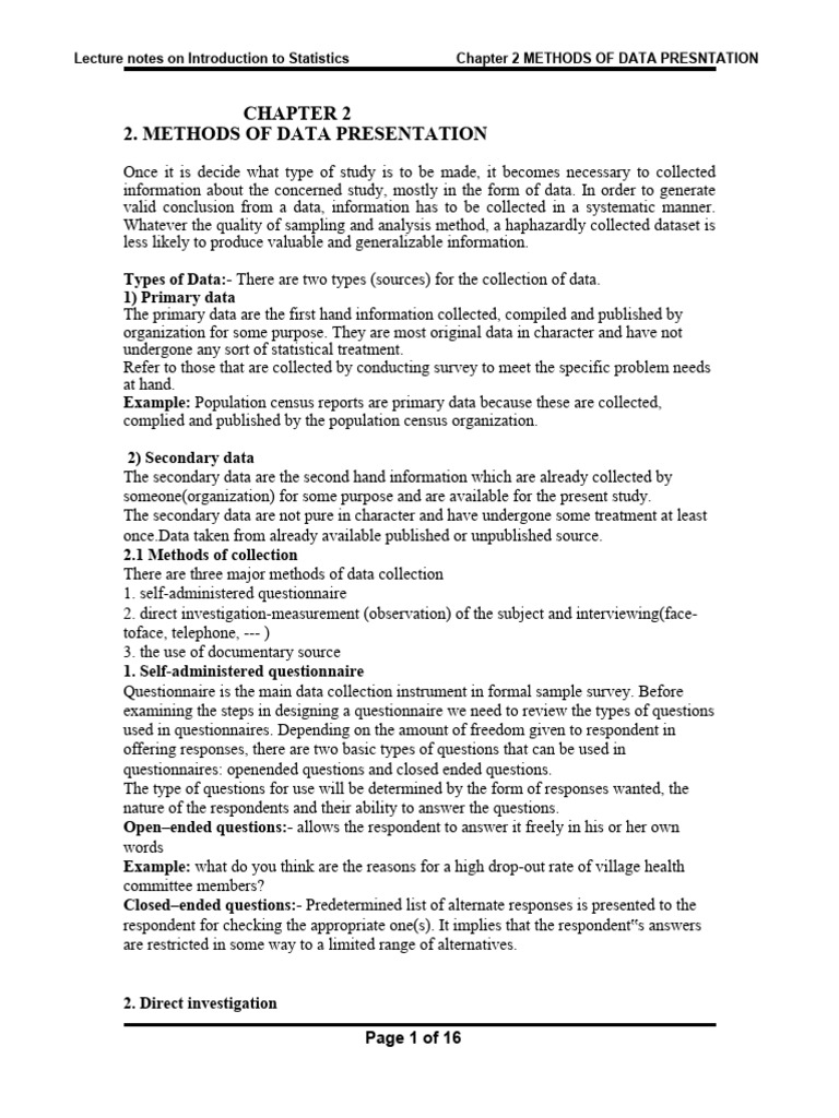 Chapter 2 | PDF | Histogram | Pie Chart