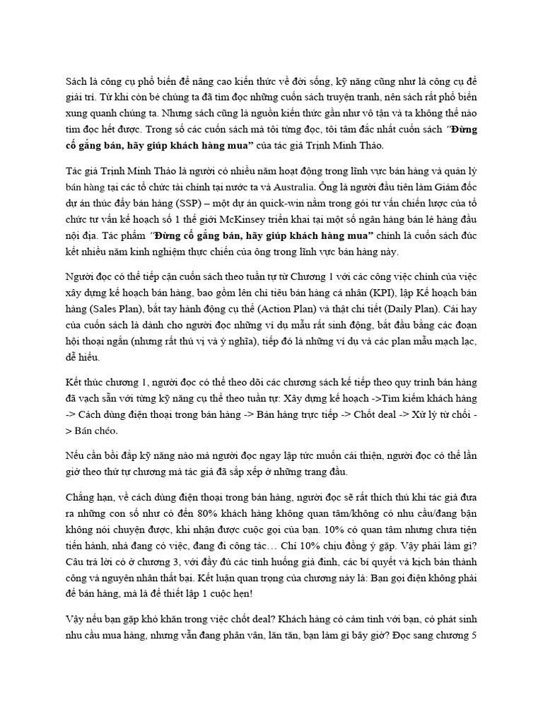 Dung Co Gang Ban Hay Giup Khach Hang Mua | PDF