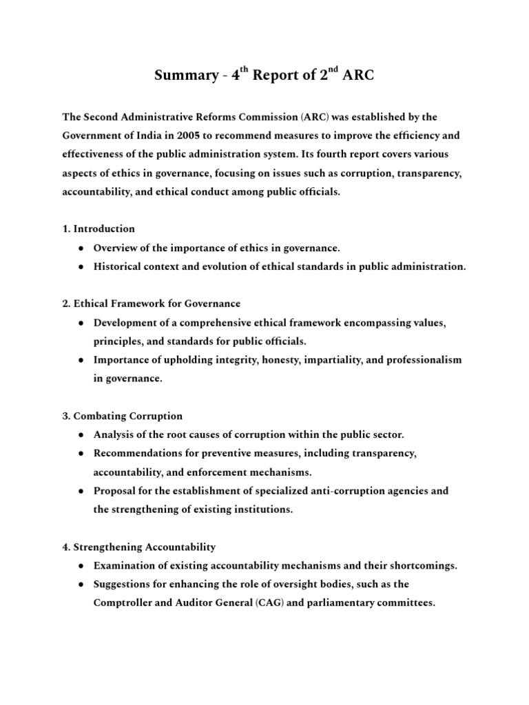 2nd ARC 4th Report | PDF